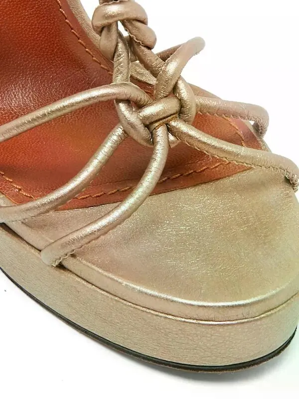 Marc Jacobs Tone Knotted Platform Heeled Sandals