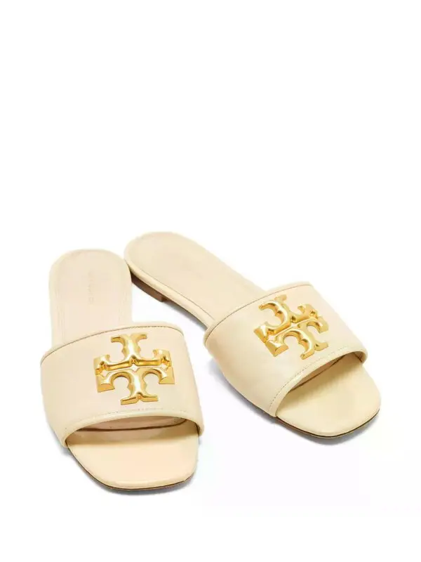 Tory Burch Eleanor Double T Logo Plaque Flat Sandals