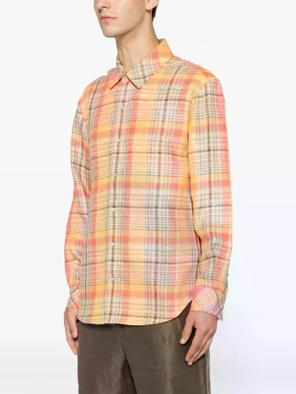 GOD'S TRUE LINEN Twilight Plaid Linen Shirt