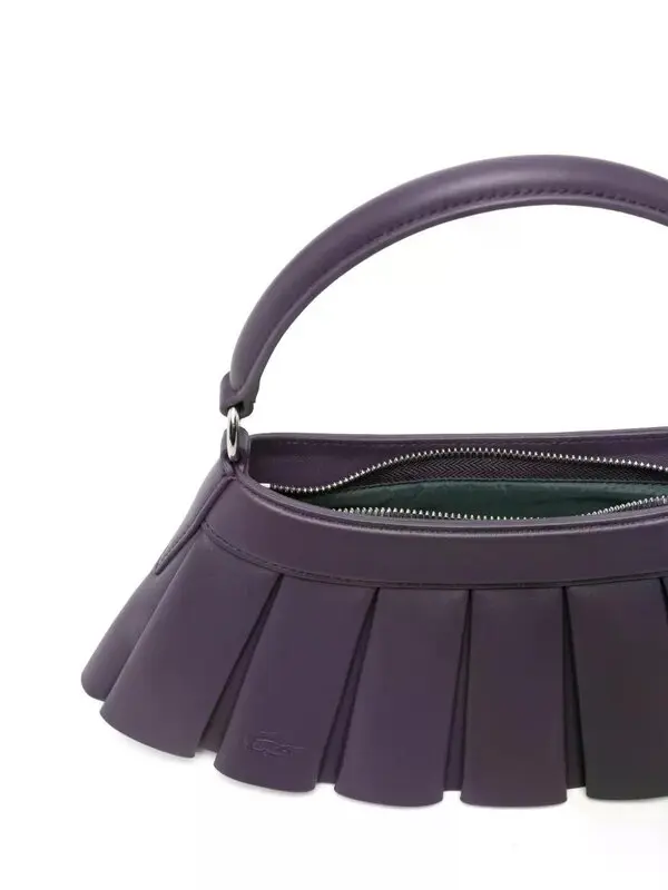 Lacoste Pleated Leather Tote Bag