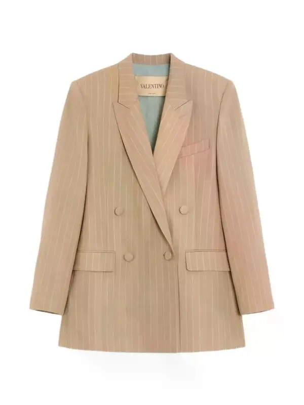 Valentino Garavani Faded Pinstripe Jacket - Neutrals