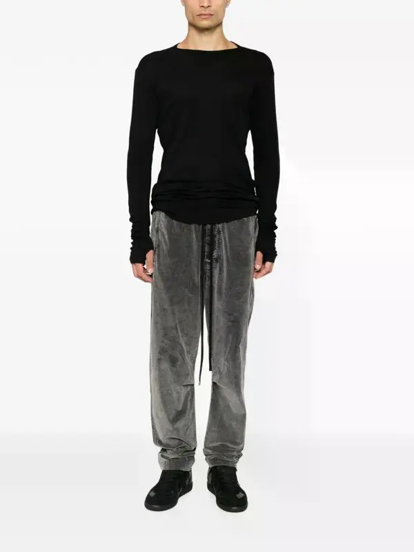 THOM KROM Faded-effect Drawstring Trousers