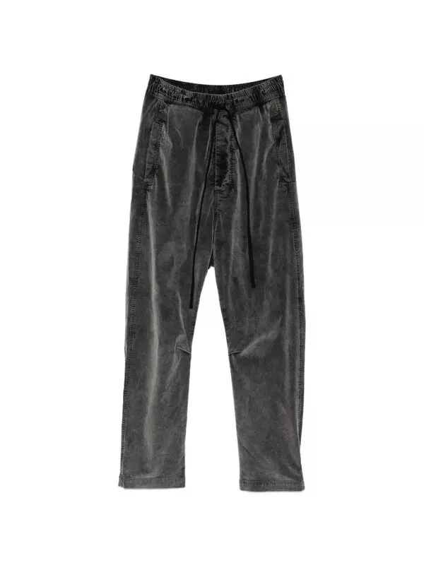 THOM KROM Faded Effect Drawstring Trousers - Grey