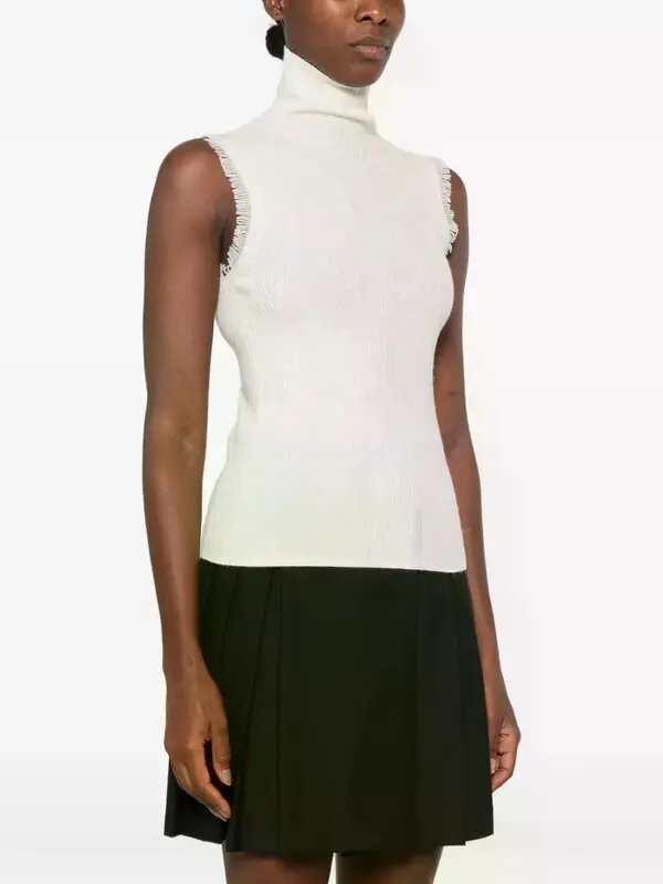 LE PETIT PULLE Fringed Sleeveless Sweater