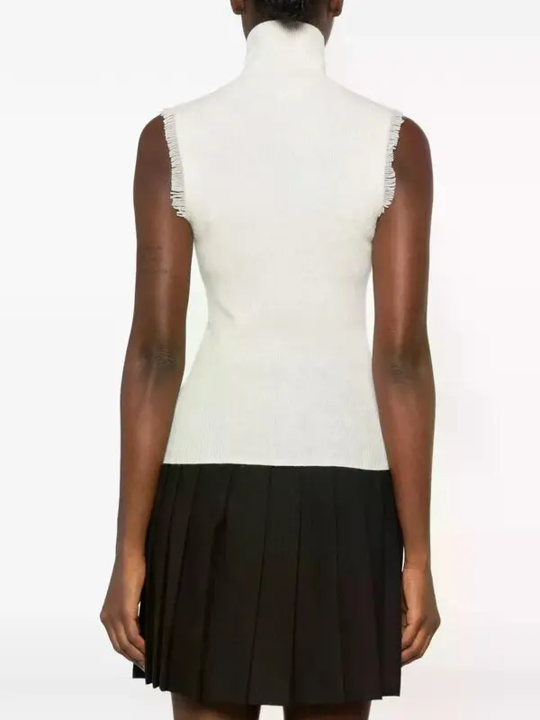 LE PETIT PULLE Fringed Sleeveless Sweater
