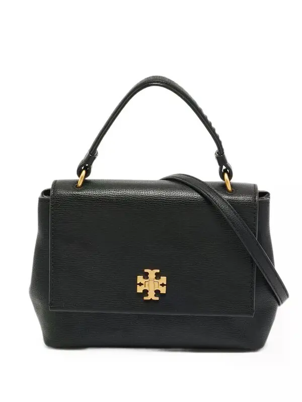 Tory Burch Leather Top Tote Bag - Black