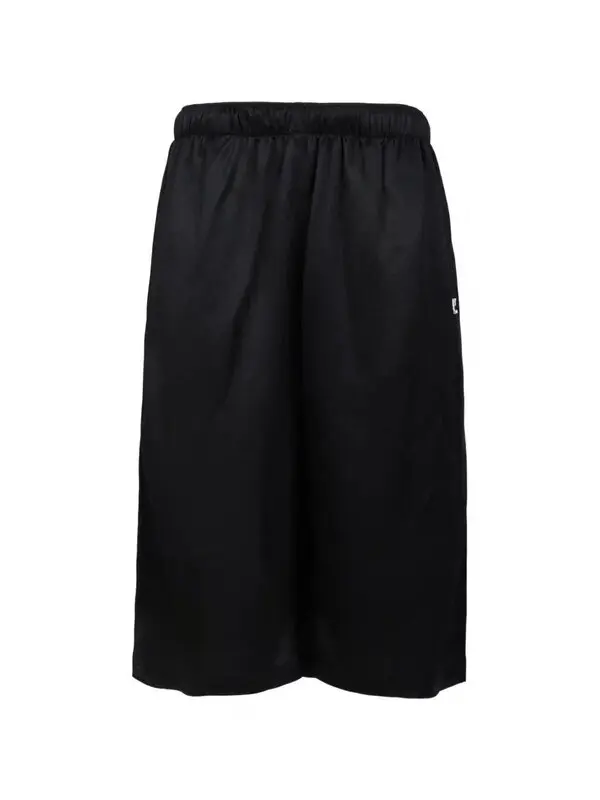 COURREGES Back-panel Jersey Shorts - Black