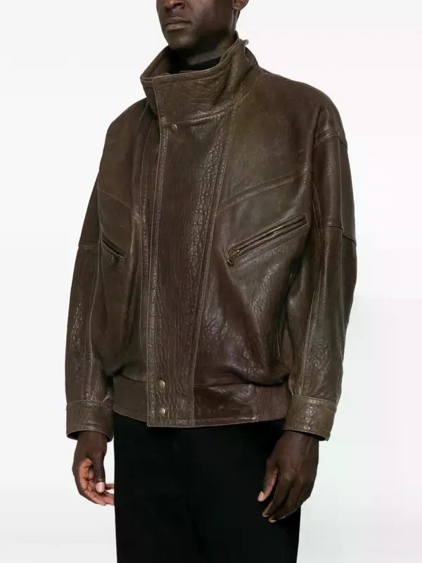 PETAR PETROV Grained Leather Jacket