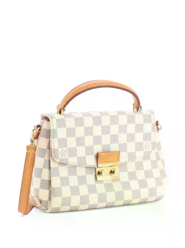 LOUIS VUITTON Croisette Handbag Damier Crossbody Bag - White