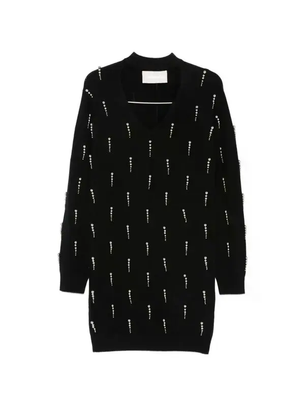CIRCUS HOTEL Bead-embellished Cut-out Dress