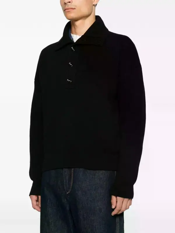 AMI Paris De Coeur Button-down Sweater