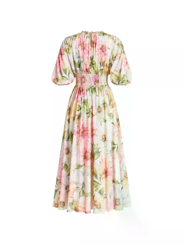 Guess Lucie Floral-print Pleated Dress