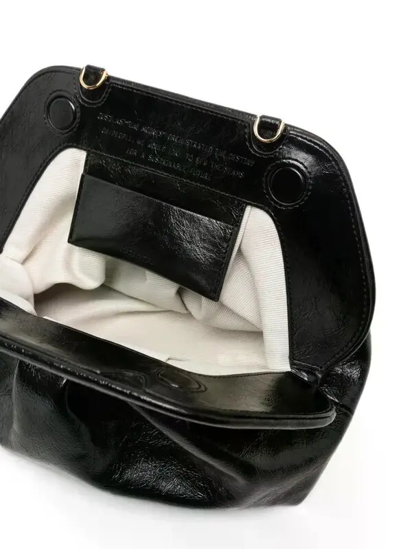 THEMOIRE Crinkled-effect Ruched Clutch Bag