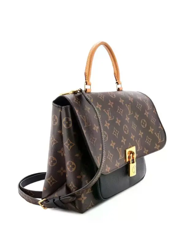 LOUIS VUITTON Marignan Monogram Canvas With Leather Shoulder Bag - Black