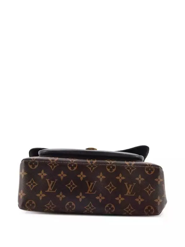 LOUIS VUITTON Marignan Monogram Canvas With Leather Shoulder Bag - Black