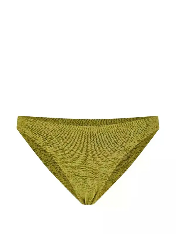 MC2 SAINT BARTH Elise Crinkle-effect Bikini Bottoms - Green
