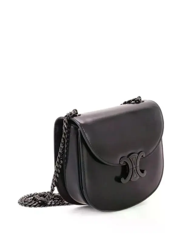 Celine Triomphe Besace Clea Chain Flap Bag Leather Shoulder Bag