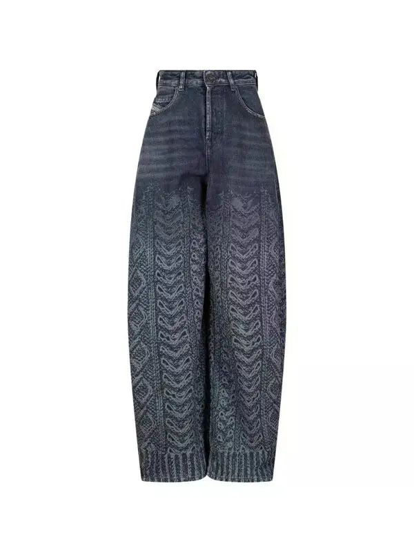DIESEL® Cable-knit Print Jeans
