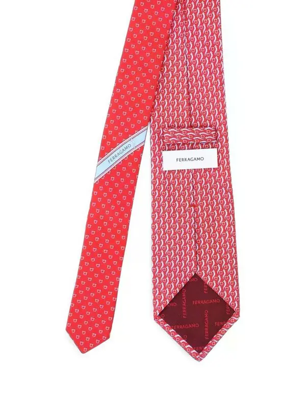 FERRAGAMO Good Luck Print Silk Tie
