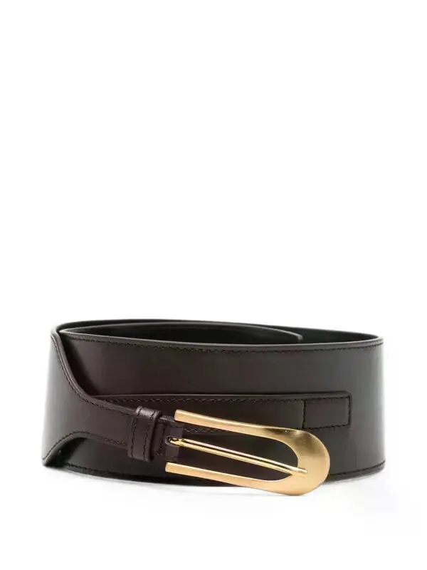 Eleventy Buckle-fastening Wide-strap Belt - Brown