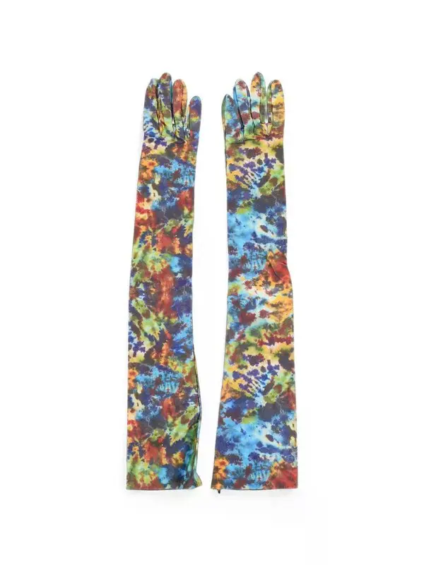 Dsquared2 Tie-dye Leather Gloves - Blue