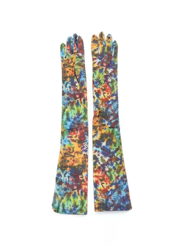 Dsquared2 Tie-dye Leather Gloves