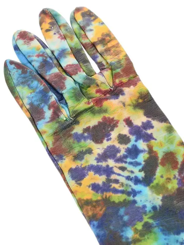 Dsquared2 Tie-dye Leather Gloves