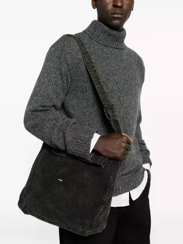 Our Legacy Sling Canvas Messenger Bag - Black