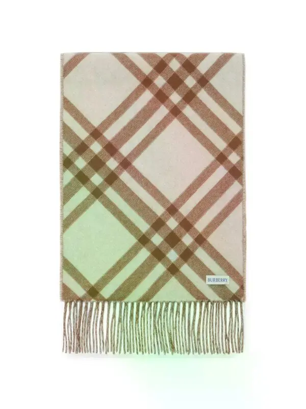 Burberry Check Cashmere Scarf - Neutrals