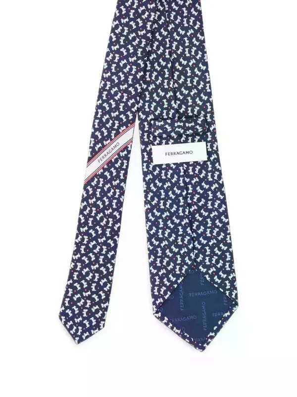 FERRAGAMO Charlie-print Silk Tie