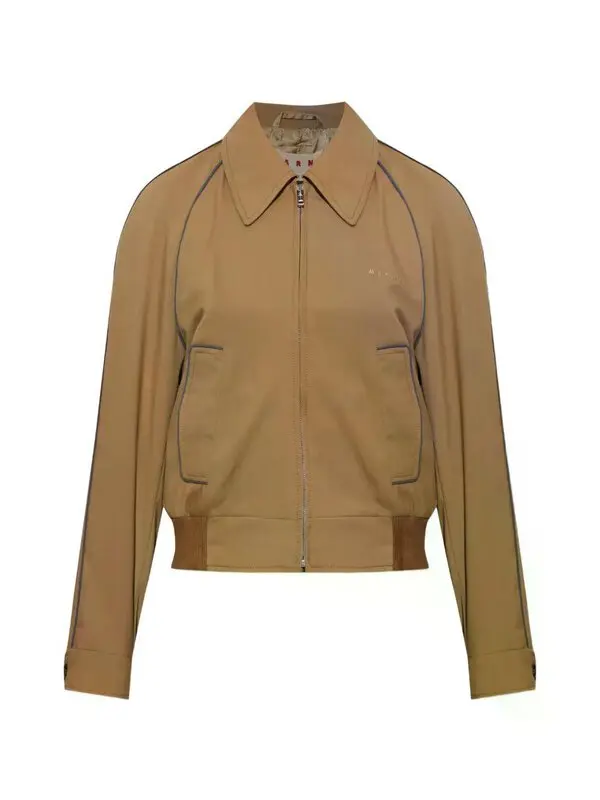 Marni Wool Bomber Jacket - Brown