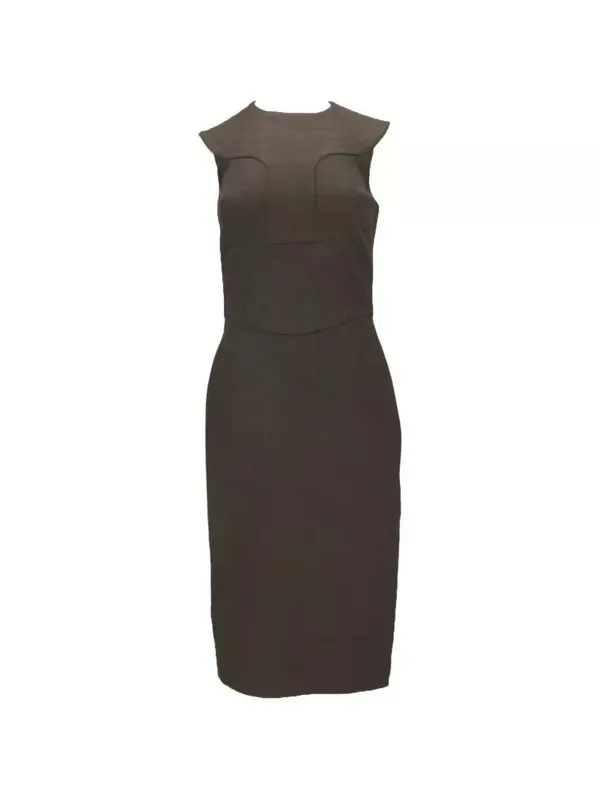TOM FORD Cap-sleeved Midi Dress With Tonal Stitching