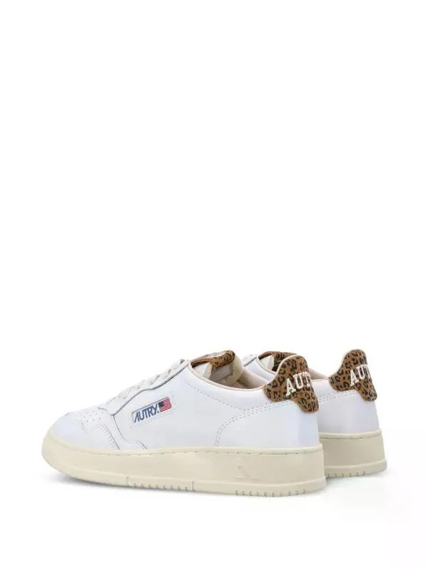 AUTRY Medalist Leopard-print Panelled Sneakers - White
