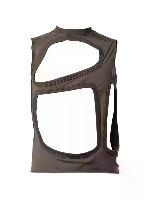 Rick Owens Membrane Ii Cut-out T-shirt - Brown