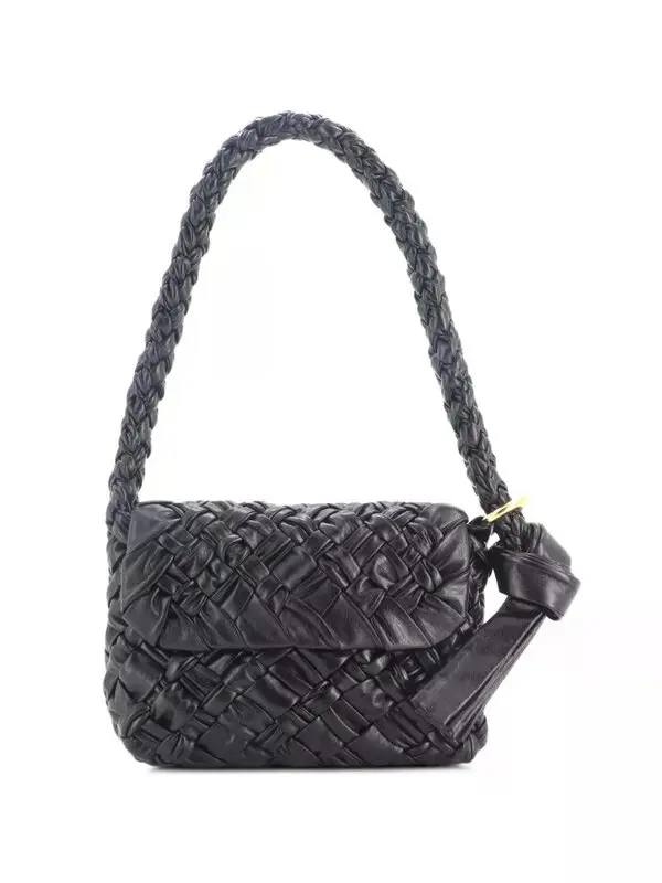 Bottega Veneta Kalimero Citta Intrecciato Plisse Leather Shoulder Bag