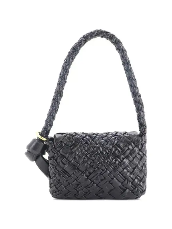 Bottega Veneta Kalimero Citta Intrecciato Plisse Leather Shoulder Bag