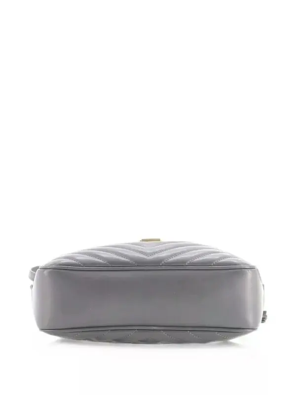 Saint Laurent Lou Camera Bag Matelasse Chevron Leather Small Crossbody Bag - Grey