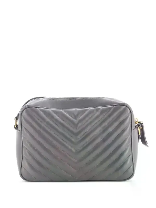 Saint Laurent Lou Camera Bag Matelasse Chevron Leather Small Crossbody Bag - Grey