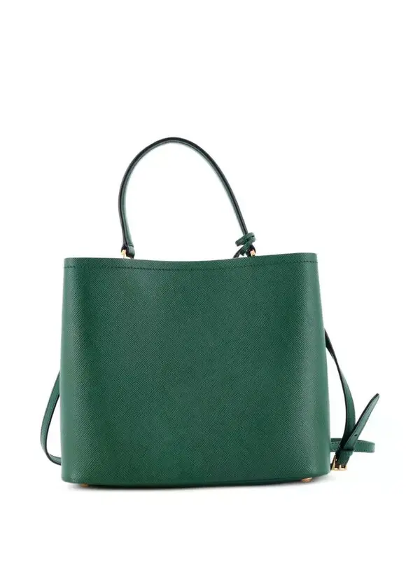Prada Saffiano Leather Large Bucket Bag - Green