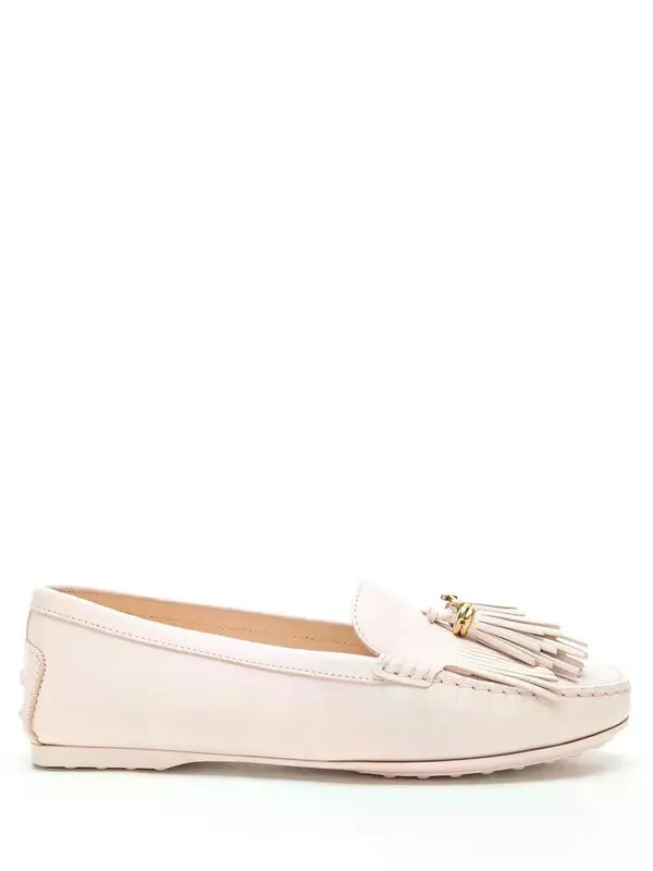 TOD'S Tassel-detail Leather Loafers - Neutrals