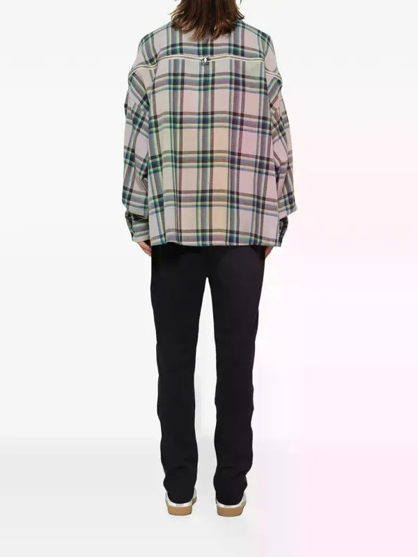 Facetasm Check-pattern Zip-detail Shirt