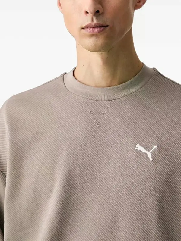 PUMA Logo-embroidered Textured Sweater