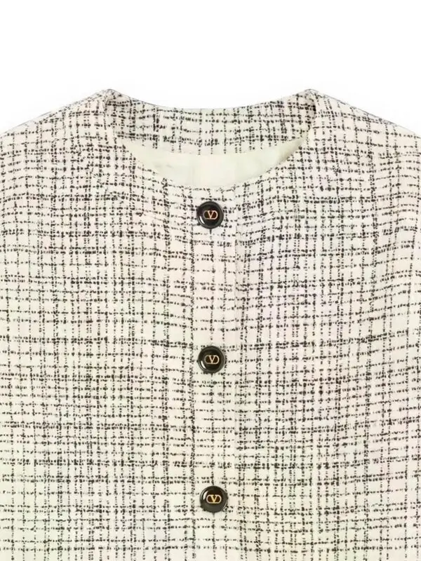 Valentino Garavani Square Tweed Jacket - Neutrals