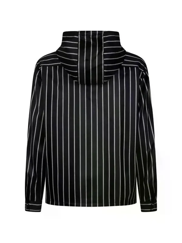 Moncler Striped Hooded Shirt Jacket