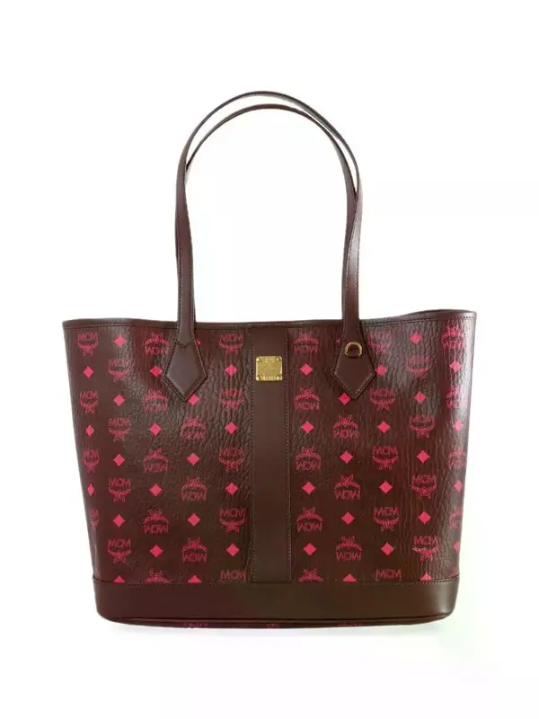Mcm Medium New Liz Visetos Monogram Tote Bag
