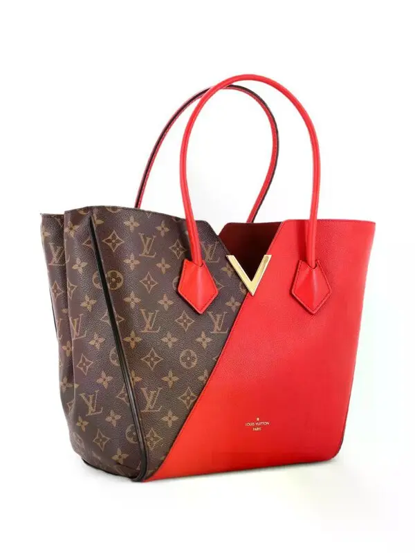 LOUIS VUITTON Kimono Handbag Monogram Canvas And Leather Mm Tote Bag - Red