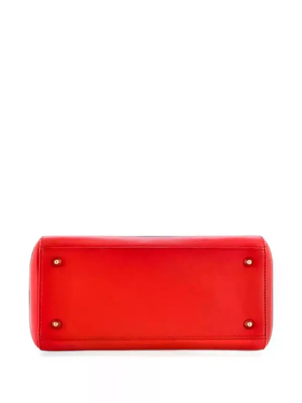 Dior Lady Limited Edition Niki De Saint Phalle Embroidered Leather Satchel - Red