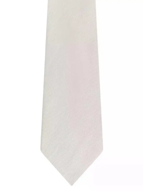 FURSAC Silk Twill Neck Tie - White