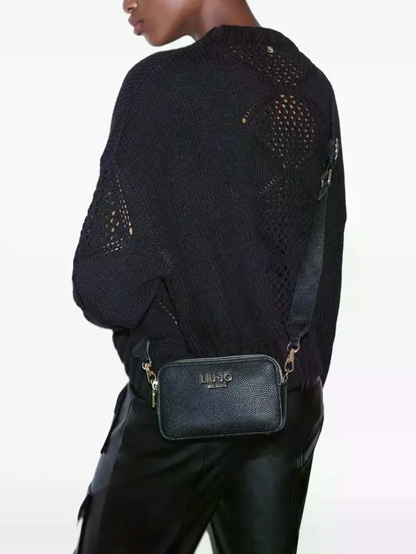 Liu Jo Grained Effect Crossbody Bag - Black