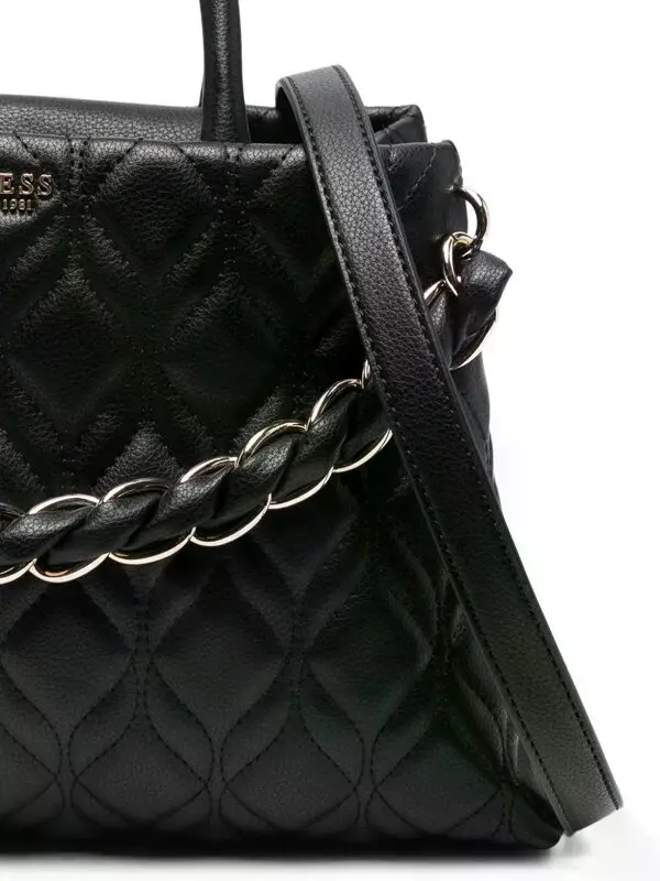 Guess Quilted Tote Bag With Chain Detail